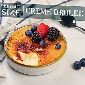 ONEMORE Ramekins 4 oz - Oven Safe Shallow Ramekins for Creme Brulee - Set of 6