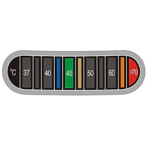 Colour Change Thermometer Stickers, Stick On Coffee Cup Color Changing Temperature Measurement Strip Adhesive Color Change Strip for Aquarium Fish Tank Water Coffee Discoloration Thermometer