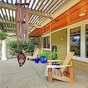 Sympathy Wind Chimes with Engraved Tree of Life, 32" Memorial Wind Chimes for Loss of a Loved One Prime,Memorial/Sympathy/Remembrance Gifts,Wind Chimes for Outside Garden & Home Decor