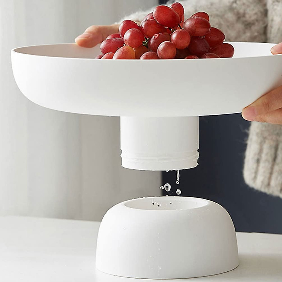 BESTonZON 2pcs Fruit Tray Wedding Accessories Cake Tray Wedding Cake Plates Decorative Pedestal Bowl Coffee Table Tray Plastic Wedding Cake Holder Party Dessert Stand Dessert Accessories Pp