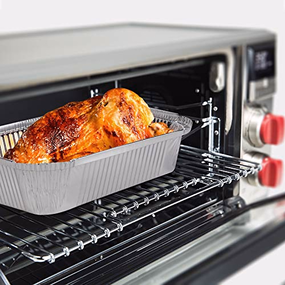 5LB Foil Pan with Lid 10.5x7.5x2.5” Large Aluminum tin Pans with Covers Disposable Food containers Great for Baking Cooking Heating Storing Prepping Food by lsshao