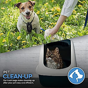 Stock Your Home Clear 4 Gallon Trash Bag (200 Pack) Un-Scented Small Garbage Bags for Bathroom Can, Mini Waste Basket Liner, Plastic Liners for Office Trashcan and Dog Poop, Bulk Household Supplies