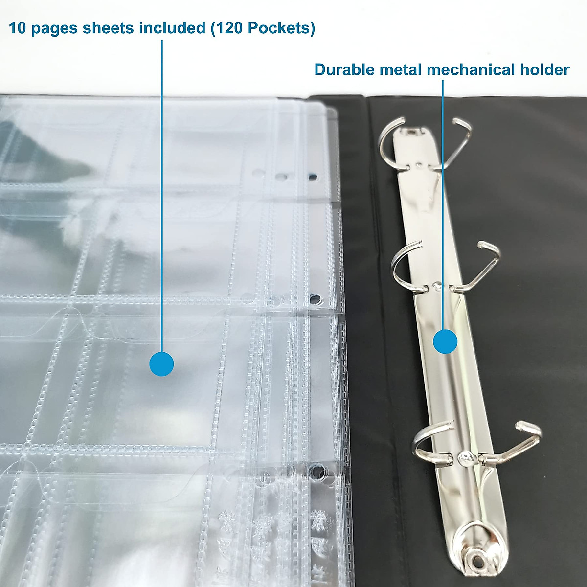 Challenge Coin Holder Collection Display Album Holds 120 Coins, Tokens, Stamps, Medallions, Badges