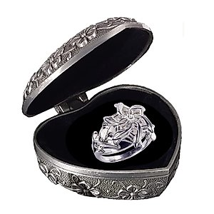 The Galadriel Nenya Charm Ring 3ct 5A Zircon with love jewelry box ~ Rings of Power ~ 925 Sterling Silver ring for women ~ silver white