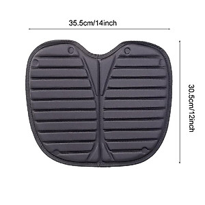 UXELY Kayak Seat Cushion, Canoeing Seat, Waterproof Kayak Seat Pad, Detachable Black Kayak Seat Pad Cushion
