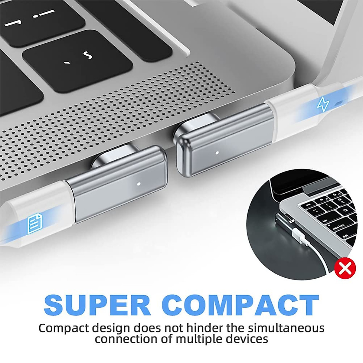 SUPVOX USB Adapters Pc Accessories Pc Accessories 1 Set Magnetic USB Cable Adapter Magnetic Phone Cable Adapter 100w USB-c 3.1 Adapter USB C Magnetic Adapter USB C Magnetic Adapter
