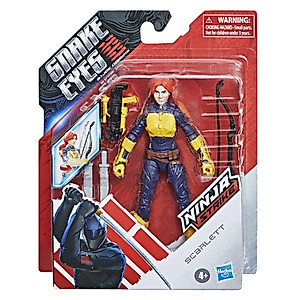 G. I. Joe Snake Eyes: G.I. Joe Origins Scarlett Action Figure Collectible Toy with Action Feature and Accessories, Toys for Kids Ages 4 and Up