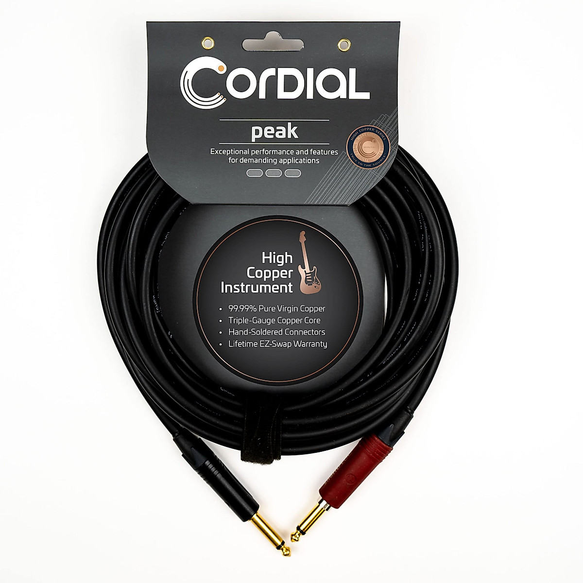 Cordial CSI 3 TOP Performance Guitar Cable-Silent-PP 3.0 Metre Silent Jack/Jack 6.3 MM Mono Gold Contacts: CGK 175 Cable