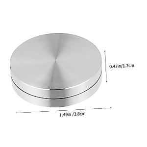 NAMOARLY 2pcs Turntable Base Garnish Tray Turntable Organizer 2 Tier Cake Stand Rotating Cake Stand Bases Stand for Cake Tool Tray Lazy Susans Aluminum Alloy Tv Cabinet Bearing to Rotate