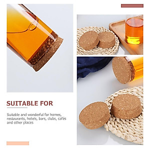 24 Pack Small Cork Lids for Jars - Wood Cork Lids for Canning, DIY Gifts, Wedding Favors - Kitchen Essential for Sealing Canning Jars