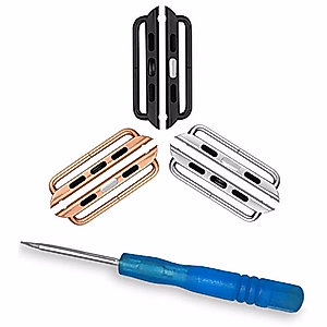 OMECKY Connectors Compatible with Apple Watch Band Adapter, Three Colors (3 Pack)