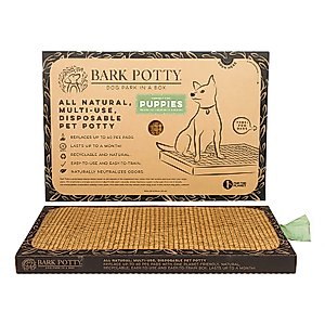 Puppy Bark Potty Disposable Dog Potty - Multi-Use, Odor Neutralizing, Non-Leaking - Replaces Traditional Pee Pads - Indoor/Outdoor
