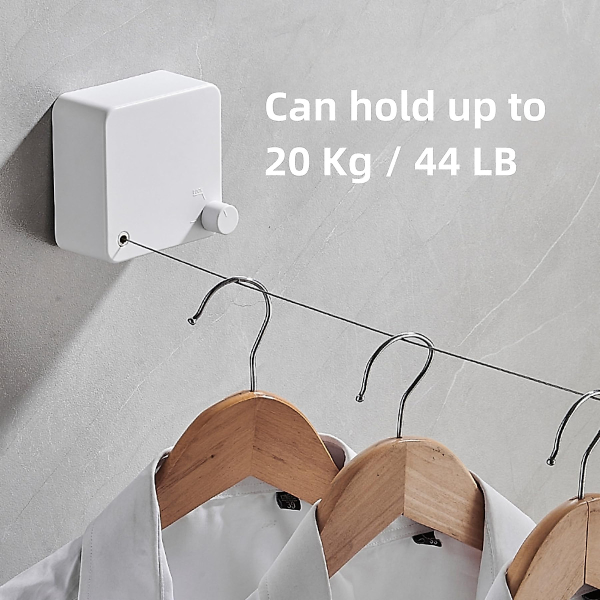 Celsitudo Retractable Clothesline Indoor Outdoor Clothes Line | Heavy Duty Clothes Drying Laundry Line | Wall Mounted Drying Rack Clothing Line (Black)