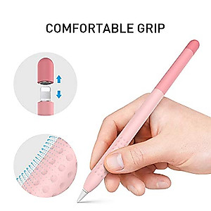 Delidigi Pencil Case Compatible with Apple Pencil 1st Generation Case, Gradient Color Silicone Protective Case Sleeve Cover Accessories for Apple Pencil 1st Gen