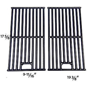 Porcelain Cast Grates for Master Forge SH3118B, 314076 Gas Grill Models, Set of 2