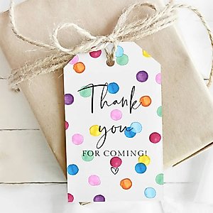 Thank You for Coming Gift Tags for Favors, Party Favors Bags Gift Tag, Christmas Tags for Gifts, Thank You Label Tags for Wedding, Bridal Shower, Birthday, Baby Shower, Graduation, Thanksgiving Favor