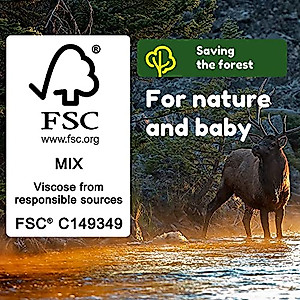 Yugi Baby Green Wipes Unscented Compostable Biodegradable and Organic– Value Pack (12 Packs of 72) 864 for Sensitive Skin