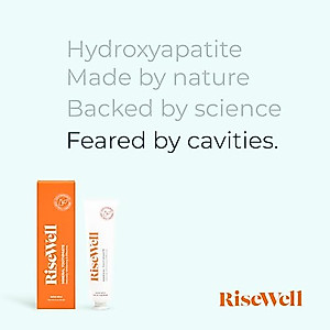 RiseWell Mineral Toothpaste - Natural Hydroxyapatite Toothpaste - Fluoride-Free, SLS-Free, Natural Remineralizing Toothpaste Without SLS - Made by Dentists Toothpaste, Wild Mint 4 Oz