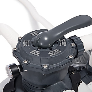 Intex 3000 Gallons Per Hour Sand Filter Pump with Timer for Above Ground Swimming Pools and Deluxe Wall Mounted Pool Surface Skimmer
