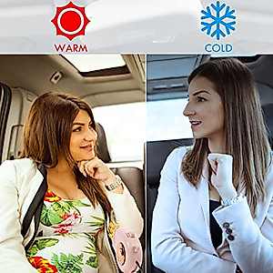 Car Heater Defroster 12V 150W Portable Car Windshield Defroster 360°Rotatable Heater 2 in 1 Heating and Cooling Fan Plug Into Cigaratte Lighter for 12V Car (pink)