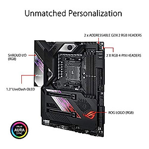 ASUS ROG X570 Crosshair VIII Formula AM4 Zen 3 Ryzen 5000 & 3rd Gen Ryzen ATX Motherboard with PCIe 4.0, on-Board WiFi 6 (802.11Ax), 5 Gbps LAN