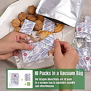 20 Packs 2500CC Oxygen Absorbers（Independent vacuum packaging）， Premium Oxygen Absorbers for Long Term Food Storage With Oxygen Indicator In Vacuum Bag,Applicable to mason jars, Mylar bags, vacuum storage bags