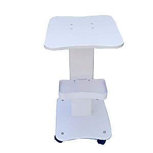 Cozyel Beauty Rolling Trolley Cart Equipment Mobile Salon Spa Service Instrument Hairdressing Storage Tray Iron Frame White