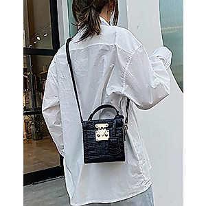 QZUnique Women's Square Box Handbag PU Cube Crossbody Shoulder Bag Wedding Clutch Bag Purse