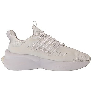 adidas Men's AlphaBoost V1 Running Shoe, White/White/Chalk White, 10.5