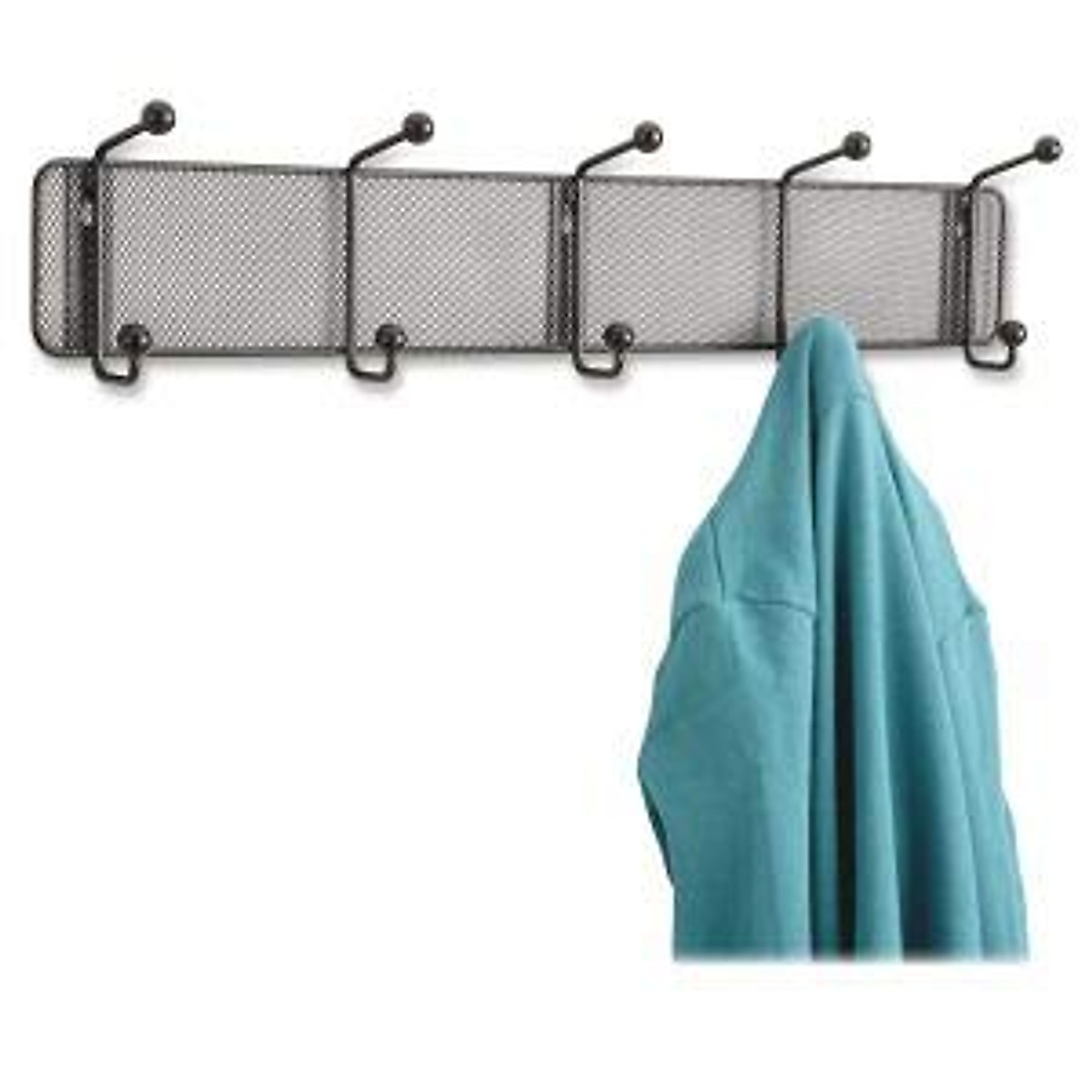 Safco 6403Bl Onyx Mesh Wall Racks 5 Hook Steel