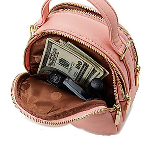 Q QICHUANG Women's Cute Mini Backpack PU Leather Crossbody Bag Fashion Small Purse Lightweight Travel Shoulder Bag Gift (green)