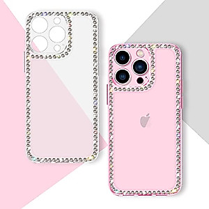 VAOXTY Compatible with iPhone 11 Clear Case Bling Diamond Rhinestone Cute for Girls Women Girly Case Glitter Shiny Sparkle Bumper Design Soft Silicone Luxury Fashion Protective 3D Phone Case