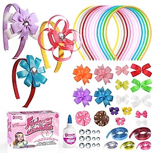 DIY Headband for Girls - Art and Crafts for Girls Ages 7-12 Full of Ribbon, Headbands, Bows and more - Craft Kits for Kids Ages 5-7 Crafts for Girls Ages 6-8 8-12 Crafts for Kids ages 8-12 3-5 4-8