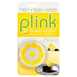 Plink 90 Garbage Disposer Cleaner and Deodorizer, Lemon, 10 Count