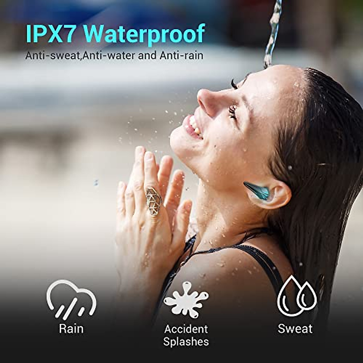 Wireless Earbuds Noise Cancelling,48 Hours Playtime Low latency Gaming Earbuds 5.3 Bluetooth Headphone IPX5 Waterproof Immersive Deep Bass Bluetooth EarBuds Compatible with Apple & Android&PS4/PS5