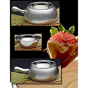 Bon Chef 5050SS Stainless Steel Induction Fondue Pot with Induction Bottom, 2-1/8 Quart Capacity, 6" Diameter x 4" Height