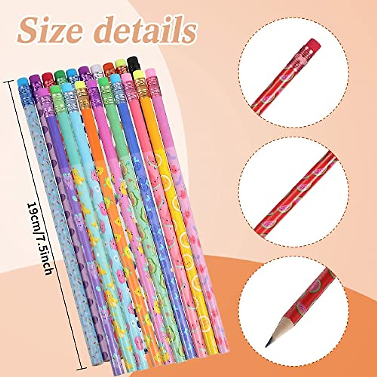 Marspark 40 Pieces Scented Pencils Holiday Pencils Welcome Back to School Pencils Cool HB Pencils for Kids Wood Smelly Pencils with Erasers Birthday Pencils for Students Classroom Reward