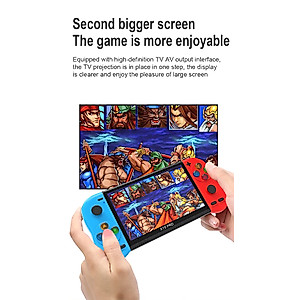 Kajiali X19 Pro Handheld Game Console, 5.1" HD Retro Game Console Built-in 5000＋No-Repeat Games, Dual Joystick Video Game Console Support TV Output Compatible with 10 Emulators, 8G