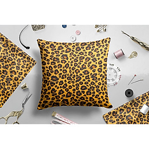 iiRov Summer Design Ink-Fuzed Decorative Throw Pillow - Summer Tiger Fur