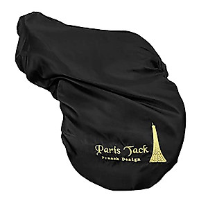 Paris Tack Premium Embroidered Nylon All Purpose English Saddle Cover - Protects Saddles from Dust, Debris, and Damage - Fits Most Sizes and Styles of English Saddles