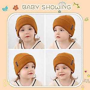 Durio Baby Beanies - Warm Knit Beanies for Boys & Girls, 6-36 Months, Cute Winter Hats in Navy