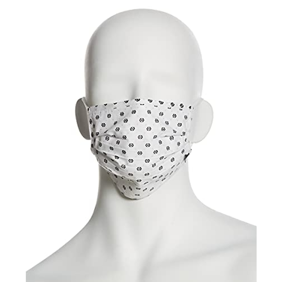 Perry Ellis Reusable Pleated Woven Fabric Face Masks (Pack of 3, Assorted Colors), Black/White/Gray Prints, 3 Count (Pack of 1)