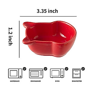 HSOFBLUES Bear Dipping Bowls for Soy Sauces, Salsa Dressings, Multi-color, Soy Sauce Dishes Set of 6