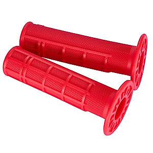 APPYU 78 ATV Grips Universal Handlebar Grips Soft Rubber Motorcycle Grip for ATV Polaris Thumb Throttle Kid Youth 4 Wheeler Quad 400ex Trx200 Trx250 Trx300 Trx350 (Red)