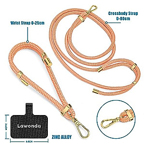 Lawonda 2 Pads Phone Lanyard Adjustable Crossbody Cell Phone Strap Universal Phone Wrist Lanyard 2pcs Phone Patch Tether Tab