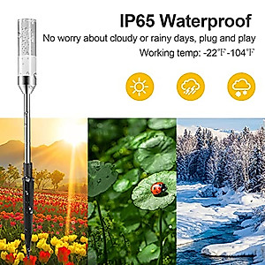 ALOVECO LED Path Lights Outdoor 6 Pack Extendable LED Garden Pathway Lights Acrylic Bubble Waterproof Low Voltage Landscape Lighting for Patio Lawn Yard Driveway Walkway 570lm, 2700K Warm White