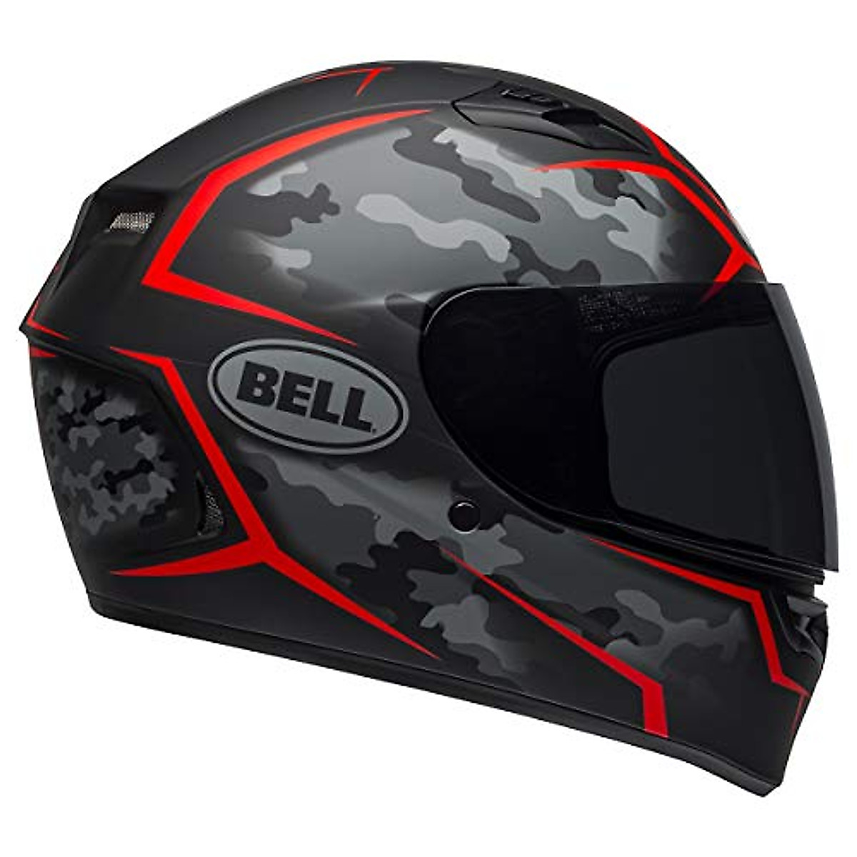Bell Qualifier Full-Face Motorcycle Helmet (Stealth Camo Matte Black / Red - X-Large)