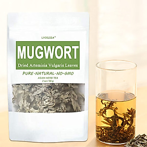 LYCKLIGA - Mugwort Leaves, Mugwort Tea, 2oz(56g) Natural Mugwort Herb Dried Artemisia Vulgaris