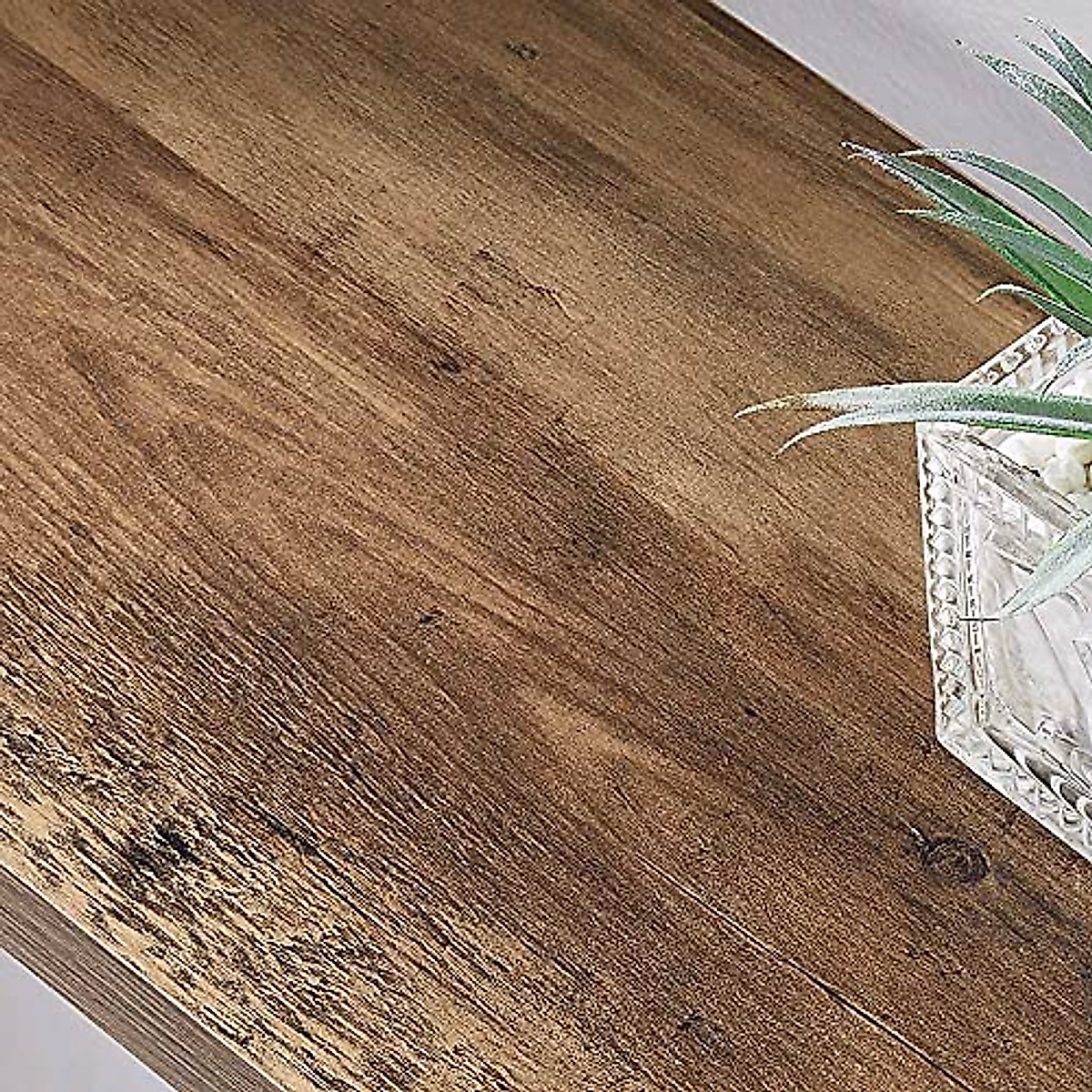 FOLUBAN 5 Tier Bookshelf, Industrial Vintage Storage Book Shelves, Rustic Wood and Metal Bookcase for Home Office Bedroom, Oak