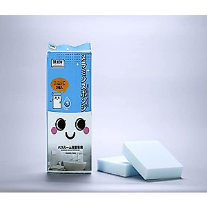(20 Pack) Oversize Dr.WOW Magic Cleaning Sponges, 14x14*3CM Each Powerful Erasers in Light Blue Colors for Bathtub,Car Interiors,Baseboard,Toilet, Floor,Garages and Swimming Pools